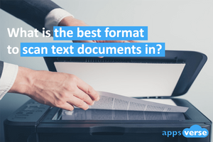 What is the best format to scan text documents in?